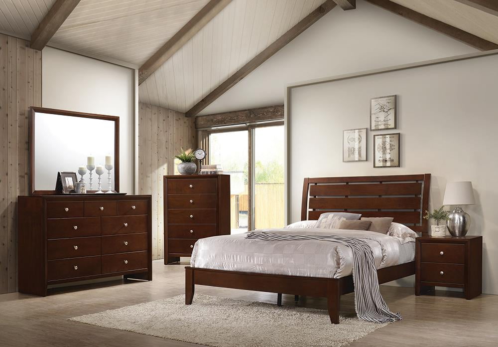 Serenity Panel Bedroom Set Rich Merlot - Walmart.com