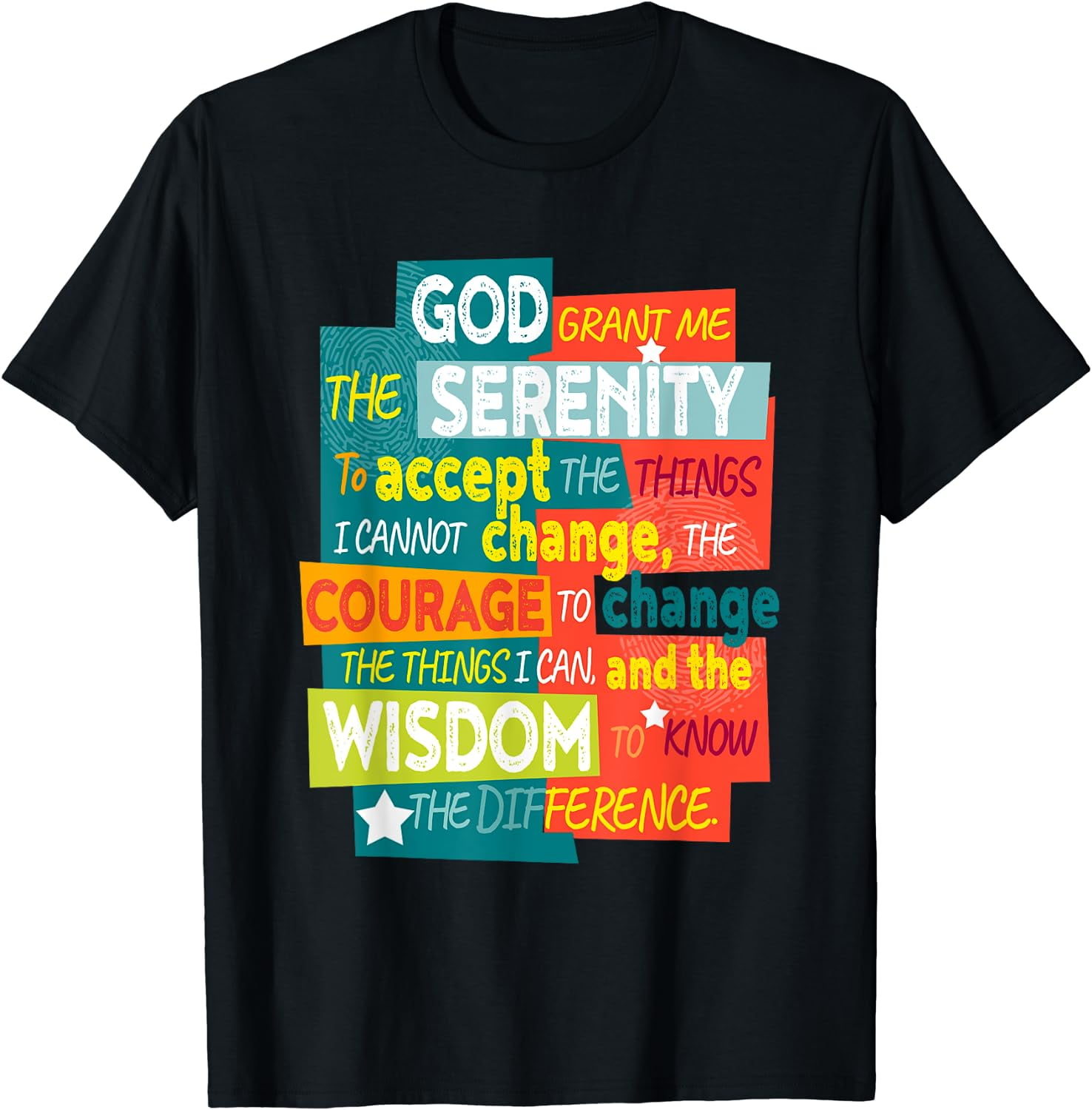 Serenity Prayer 12 Steps Narcotics Anonymous NA AA Gifts T-Shirt ...