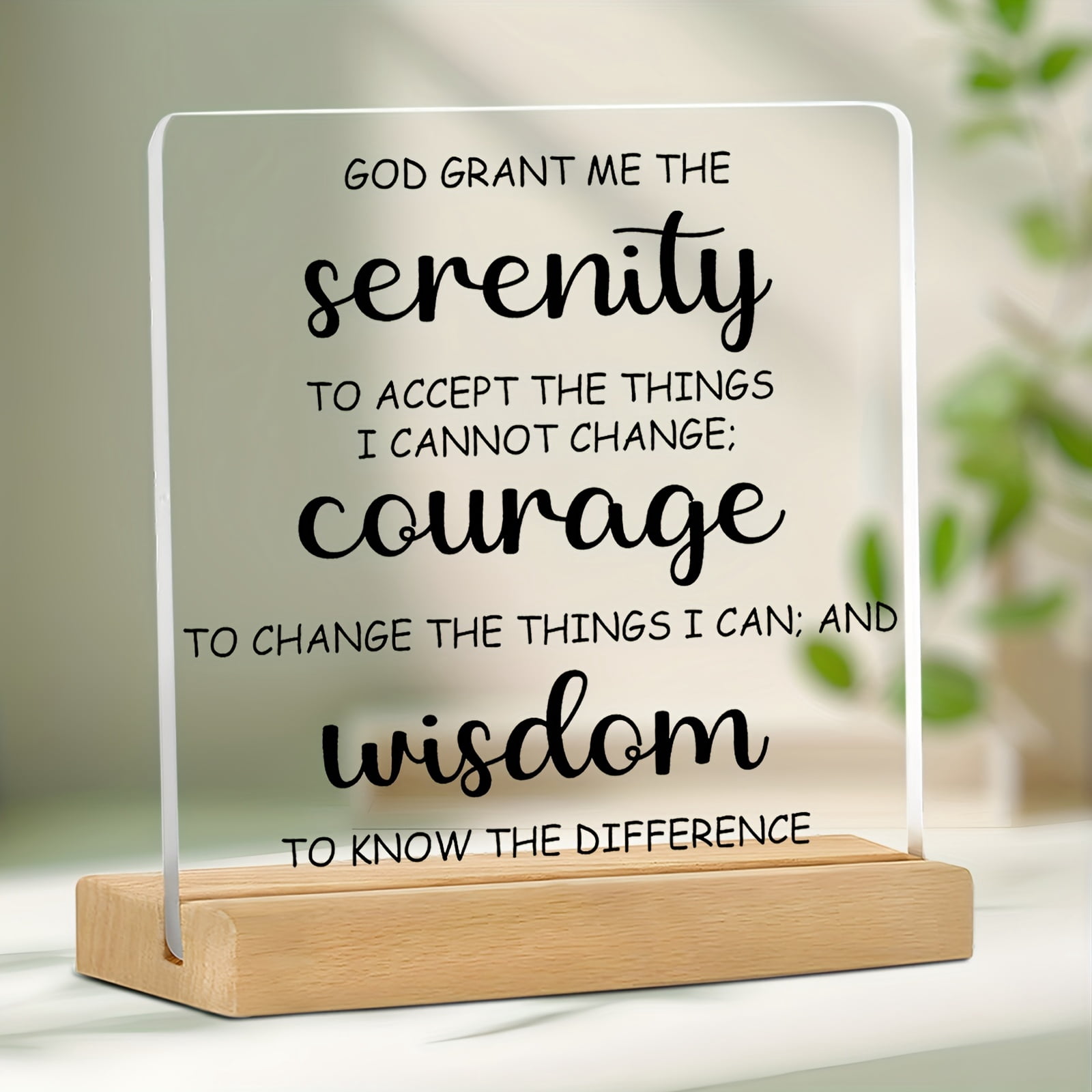 Serenity Prayer Acrylic Wall Art Sign - Contemporary Inspirational ...