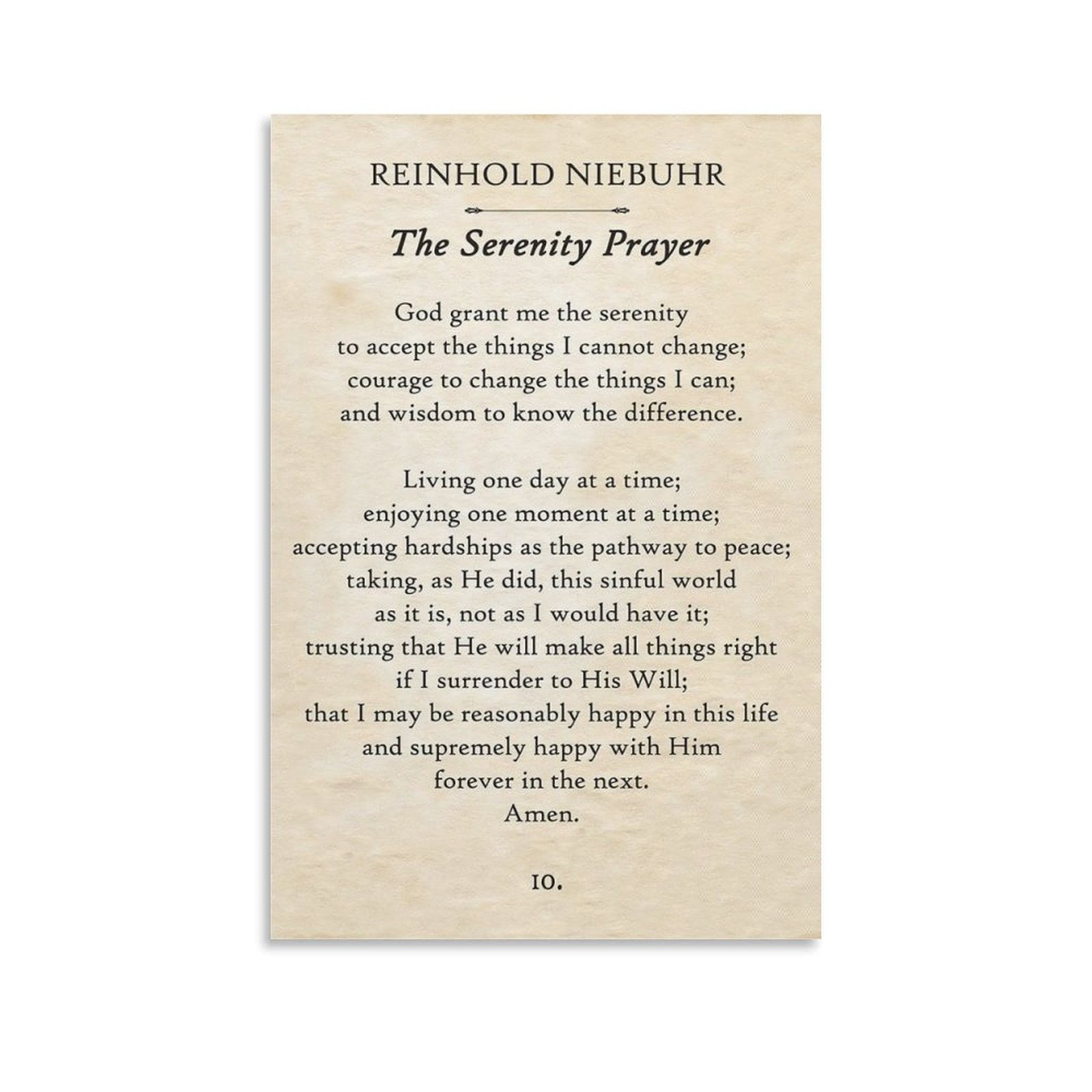 Serenity Prayer Addiction Recovery REINHOLD BIEBUHR Positive Inspiring ...