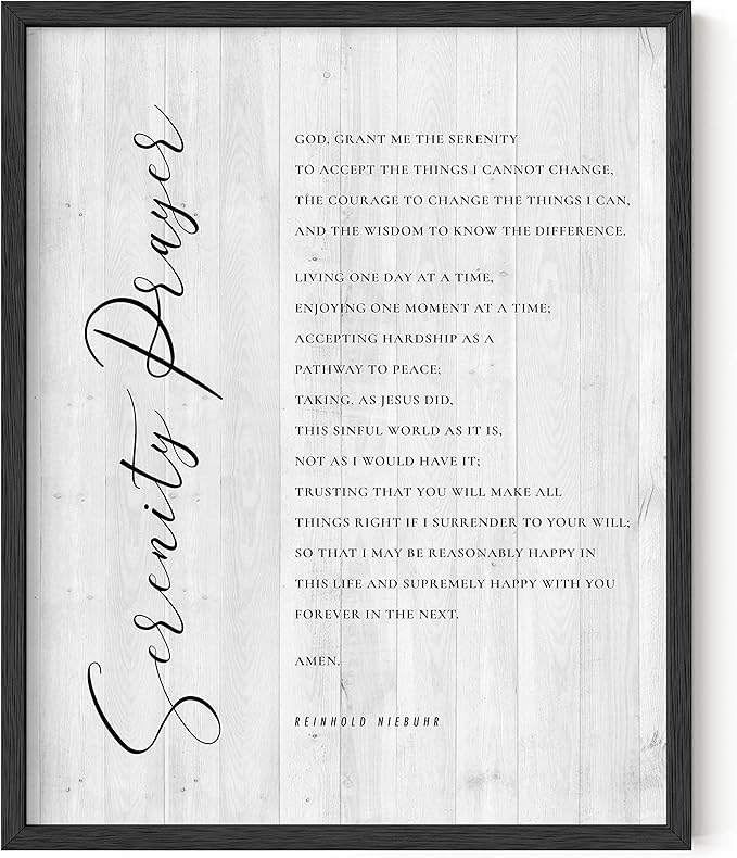 Serenity Prayer Artwork - God Grant Me The Serenity Wall Decor, Bible ...