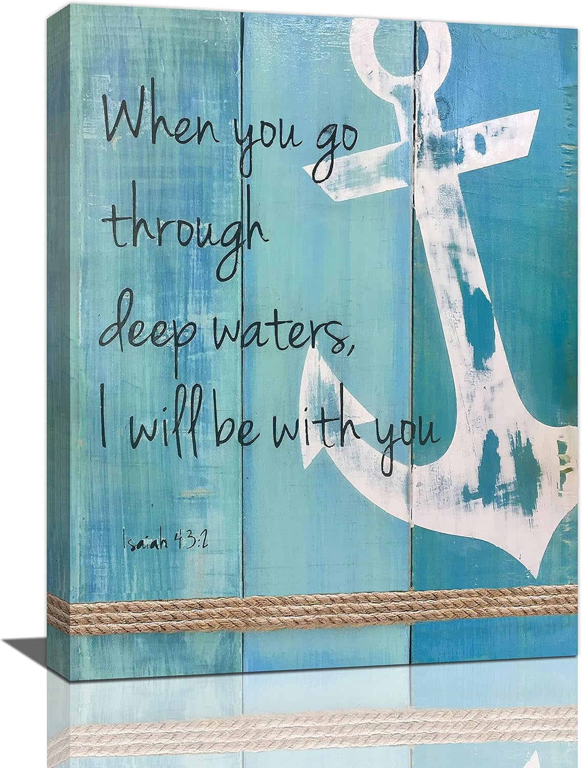 Serenity Prayer Bathroom Wall Art Beach Zen Canvas Prints Scripture ...