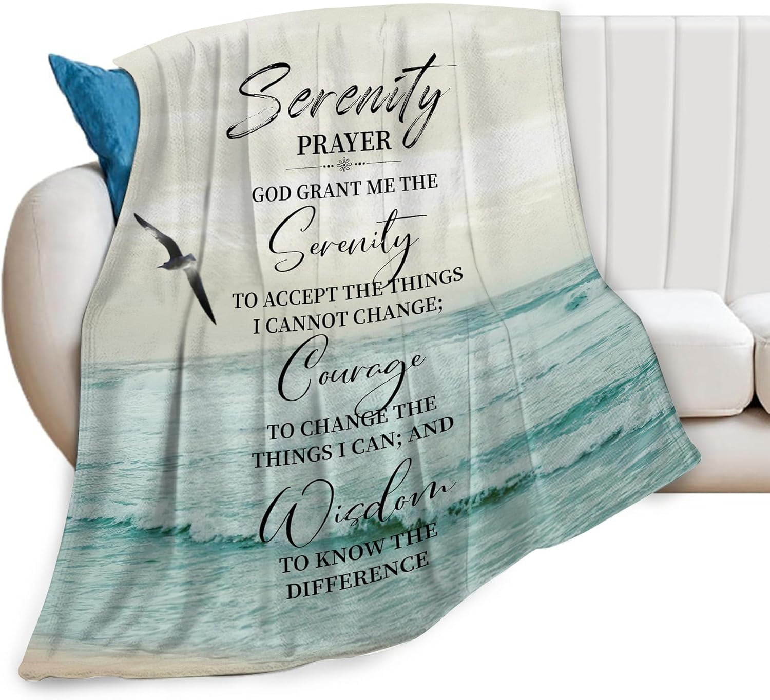 Serenity Prayer Blanket Christian Gifts for Women & Men Religious Throw ...