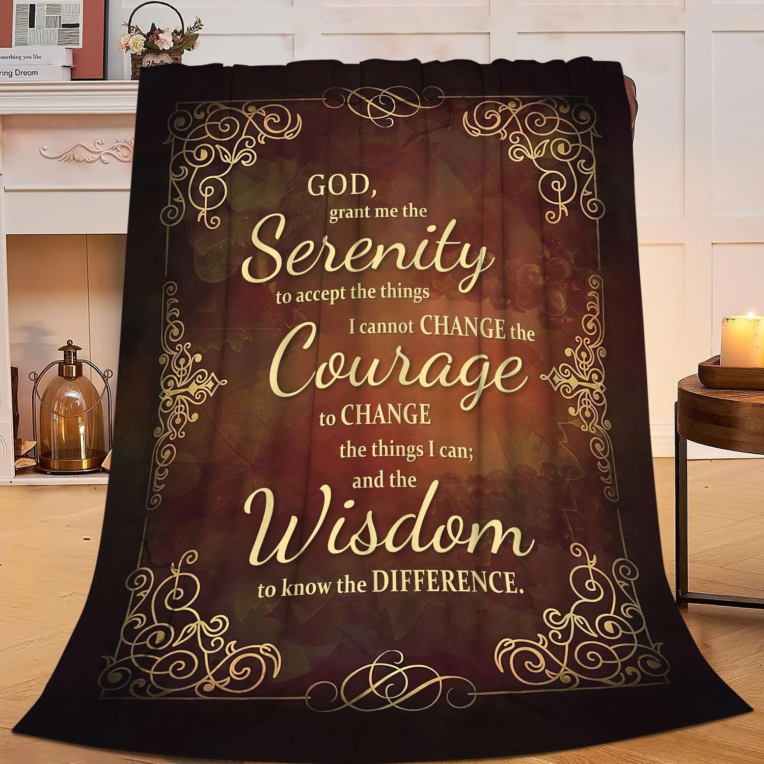 Serenity Prayer Blanket Christian Religious Blanket Bible Verse Flannel ...