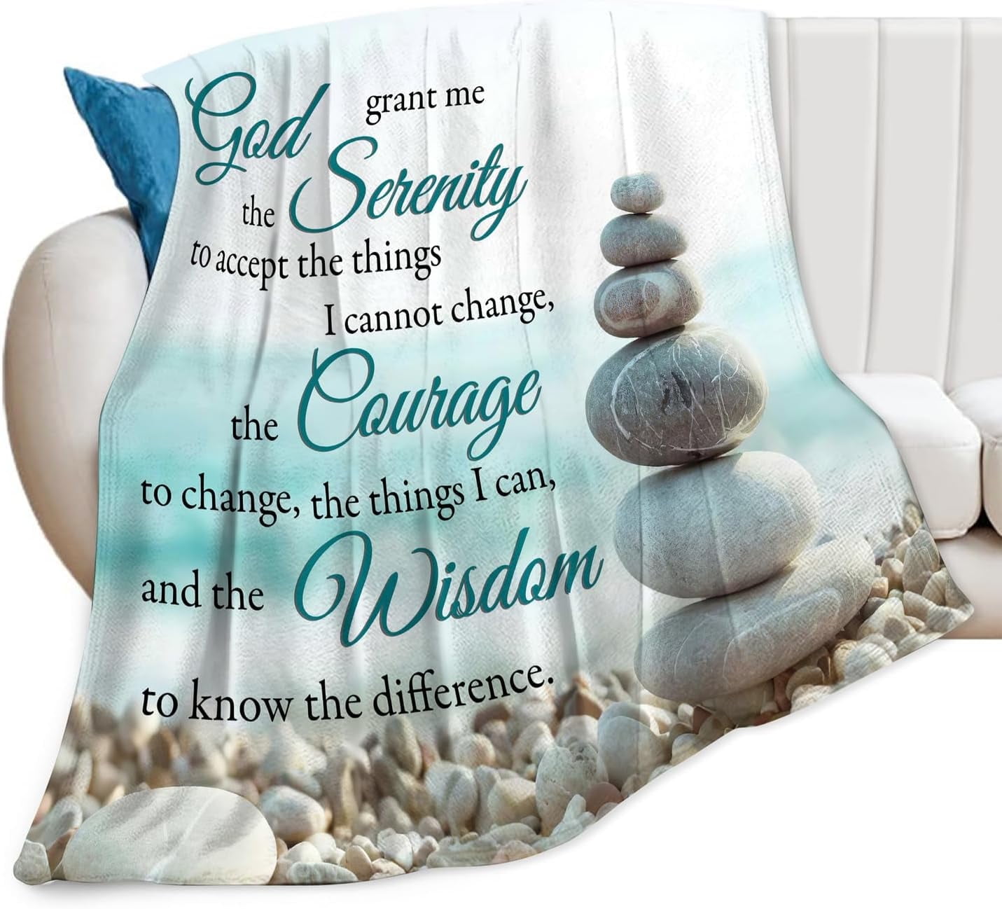 Serenity Prayer Blanket Plush Cozy Christian Religious Throw Blanket ...