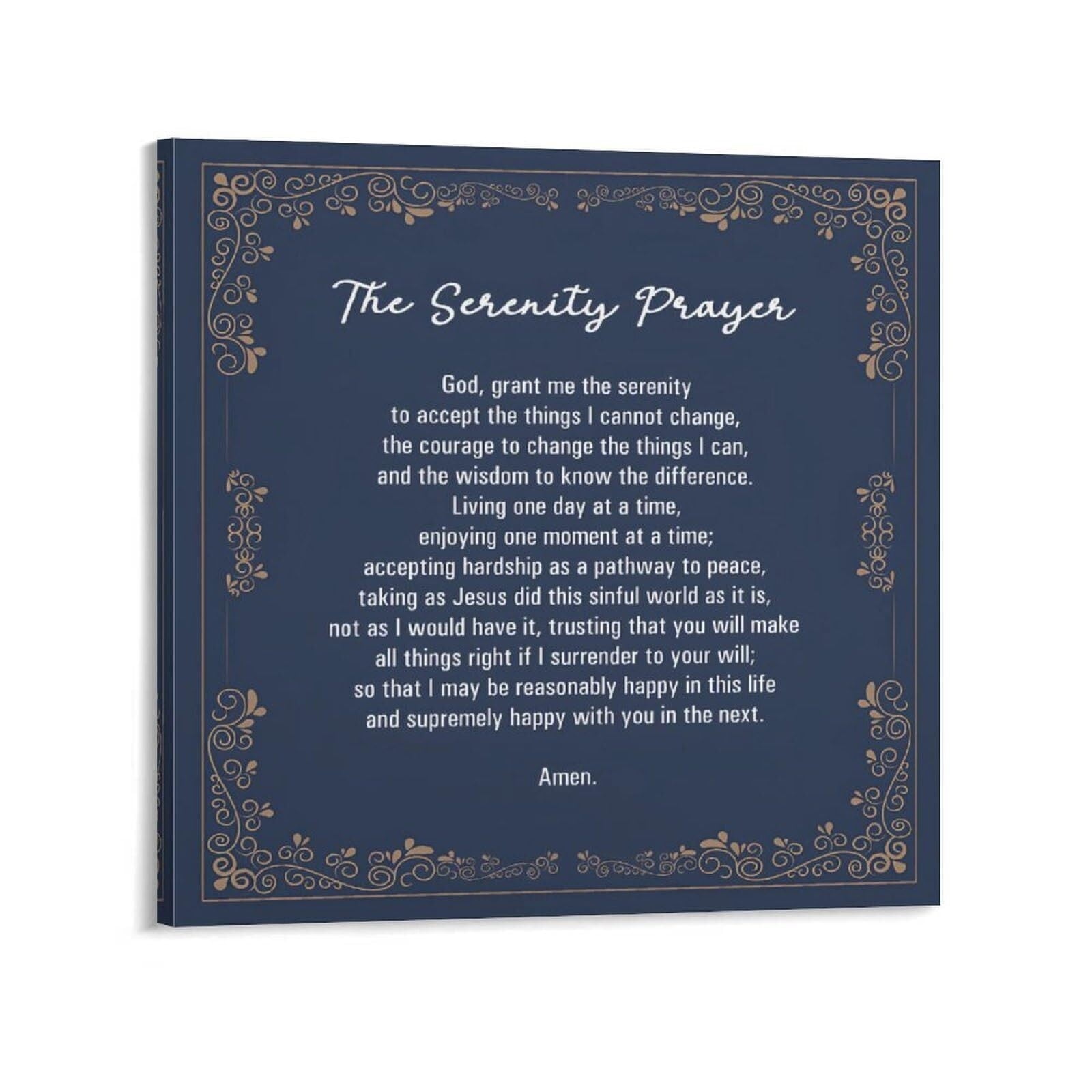 Serenity Prayer Christian Poem Poster Decorative Painting Bathroom ...
