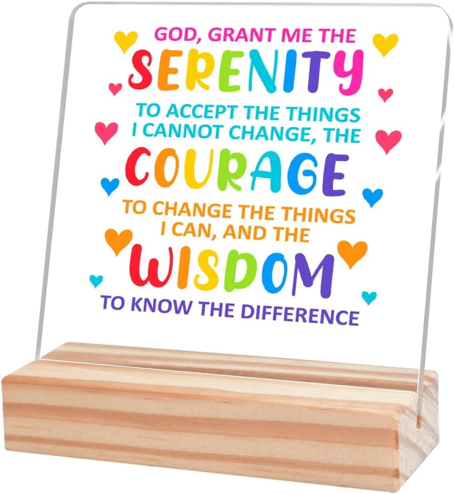 Serenity Prayer Desk Plaque,Serenity Prayer Sign,Christian Desk Decor ...