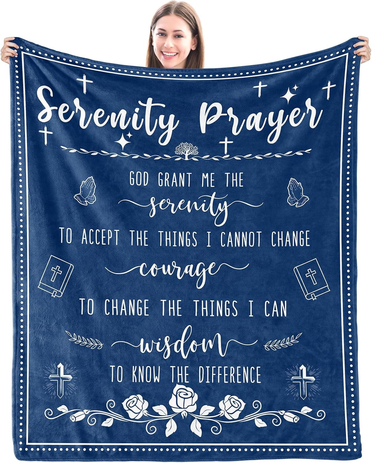 Serenity Prayer Gifts, Bible Verses God Faith Inspirational Scripture Present for Women Men 60"x ...