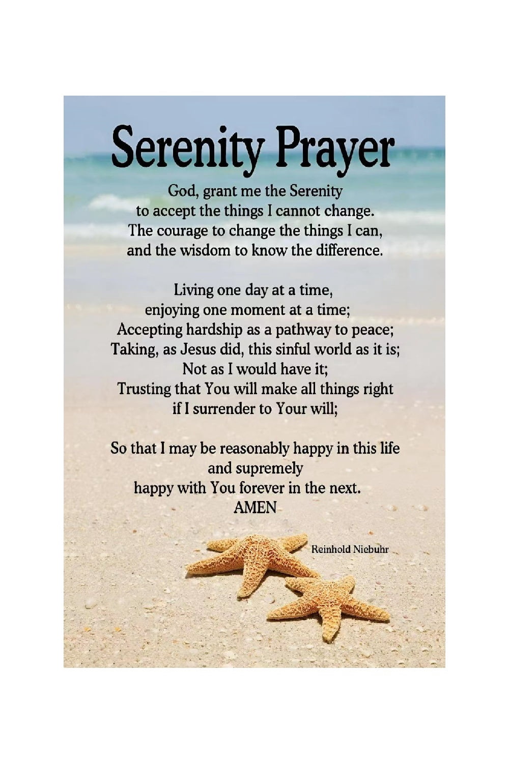 Serenity Prayer Metal Sign Inspirational Scripture Wall Art with ...
