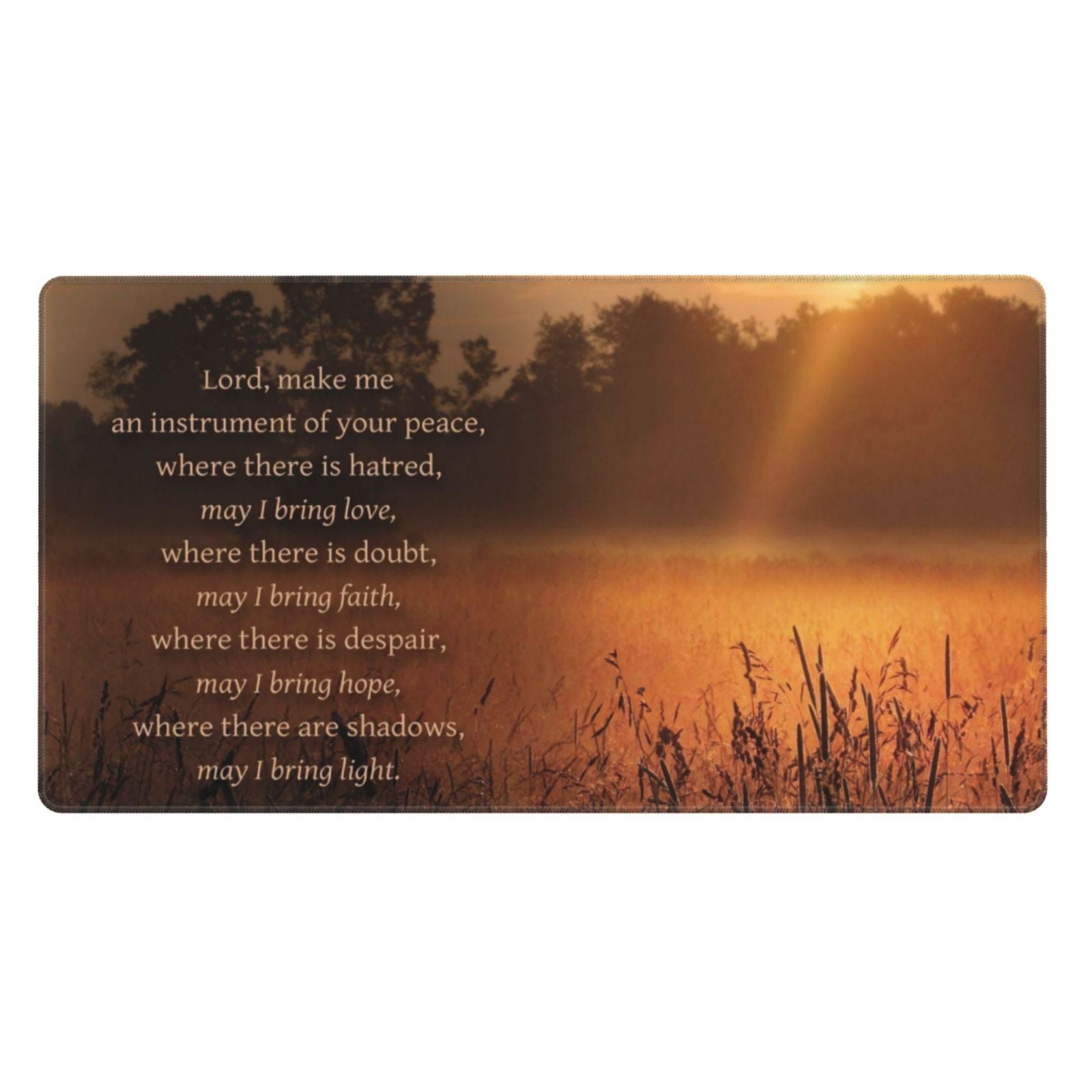 Serenity Prayer Mouse Pad 15.8x29.5 In - Extended Contour Mouse Mat For ...