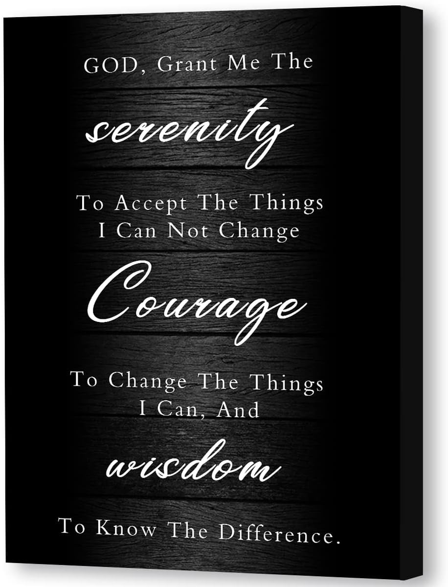 Serenity Prayer Sign Canvas Print Christian Wall Art ,God Grant Me The ...