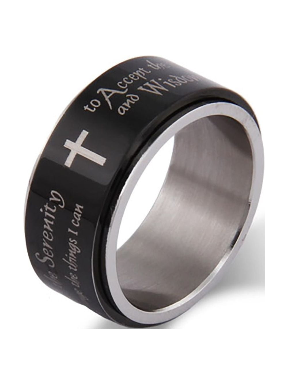 Serenity Prayer Spinner Ring for Women and Men, Ring Sizes 5 to 12 ...