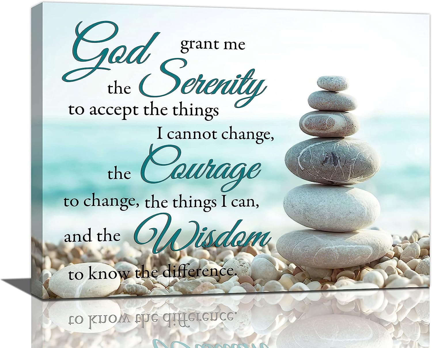 Serenity Prayer Wall Art Beach Scripture Christian Canvas Prints ...