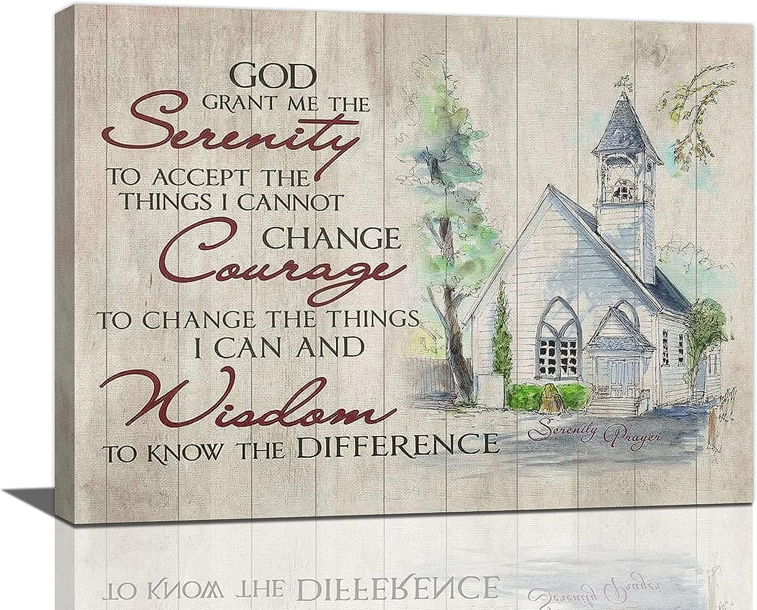 Serenity Prayer Wall Art Christian Bible Verse Pictures Wall Decor Religious Church ...