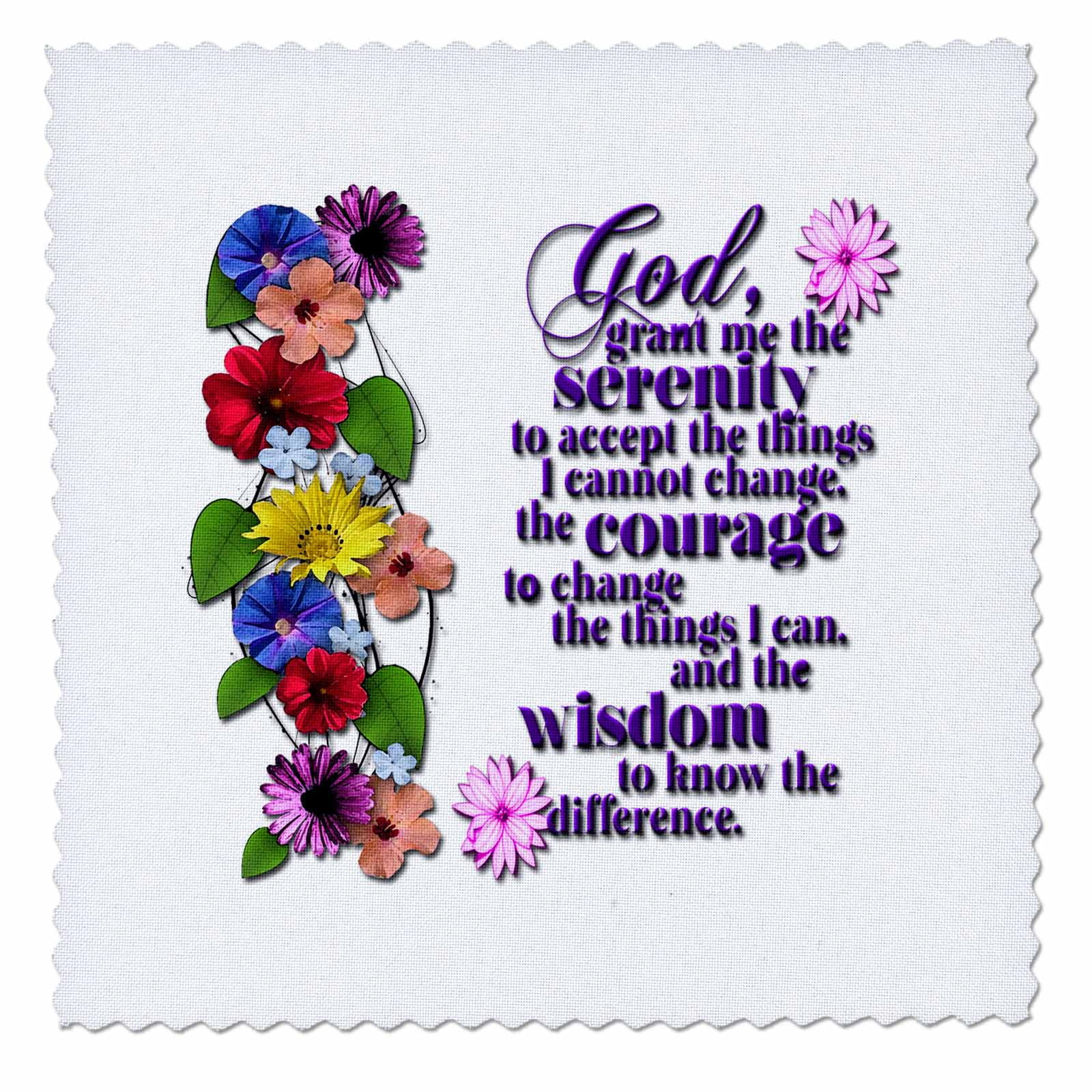 3dRose, Serenity Prayer and beautiful colorful floral arrangement , 6x6 ...