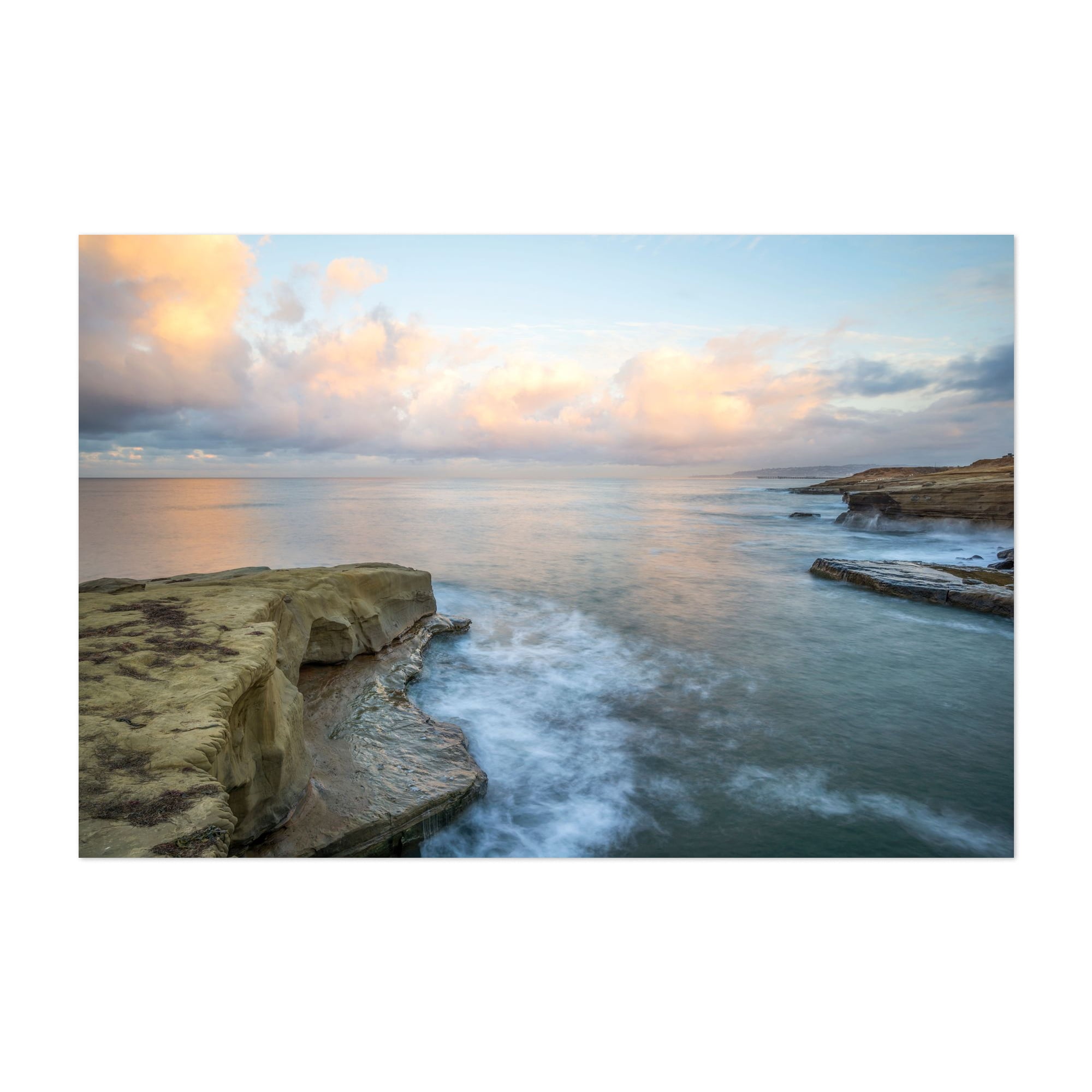 Serenity at Sunset Cliffs - Photography Unframed Wall Art Print 8 x 12 ...