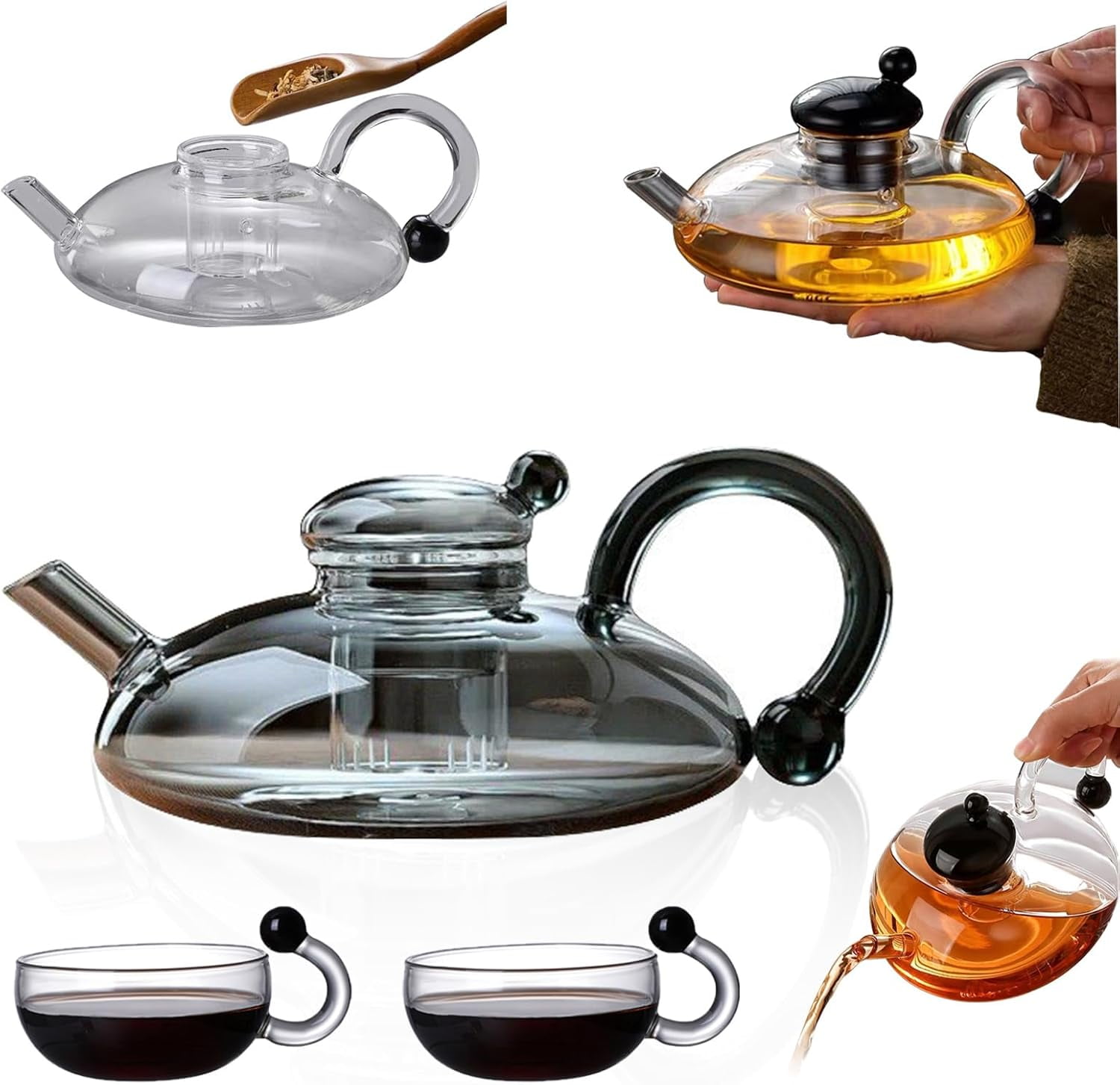 Sereno Filtration Teapot Set, 20oz Innovessa Teapot, Innovessa Glass ...