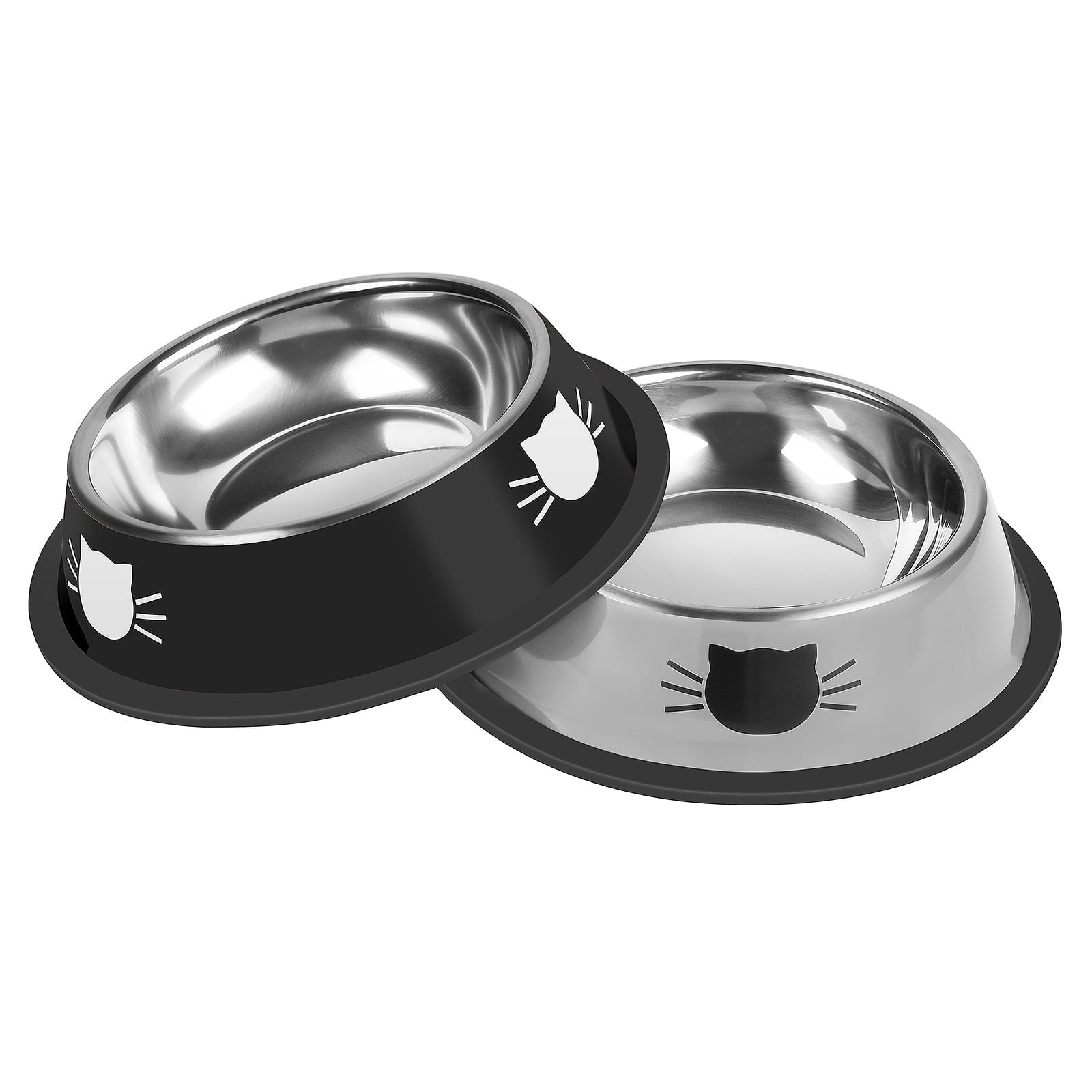 Serentive, Cat Bowls, 7 Oz, Stainless Steel Set of 2 - Walmart.com