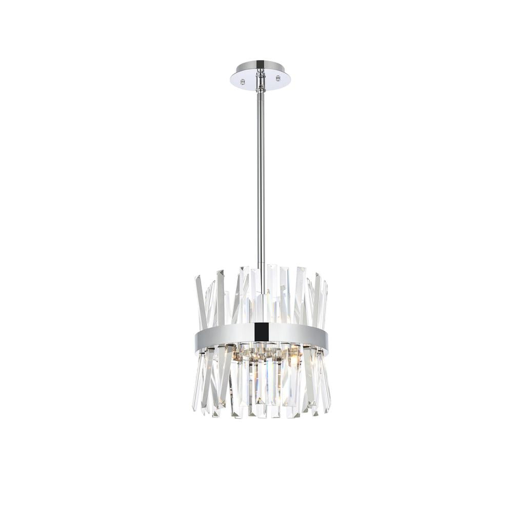 Serephina 12 inch crystal round pendant light in chrome - Walmart.com