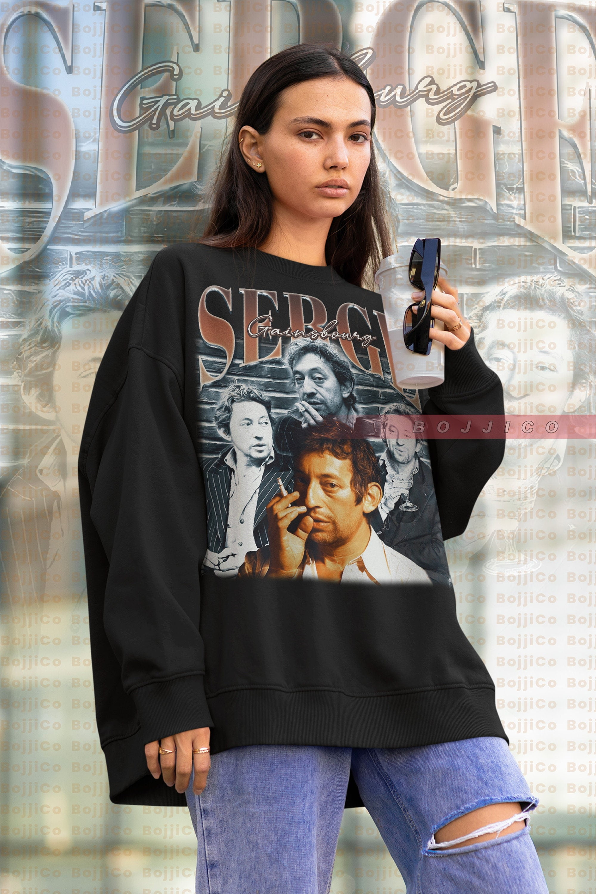 Serge Gainsbourg Vintage Sweatshirt | Serge Gainsbourg Homage | Serge ...