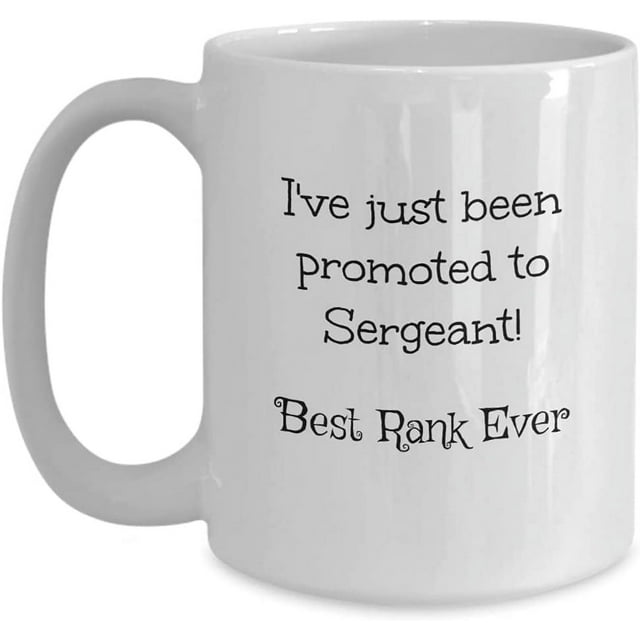 Sergeant Mug, Sergeant Coffee Mug, Promotion to Sergeant Gifts ...