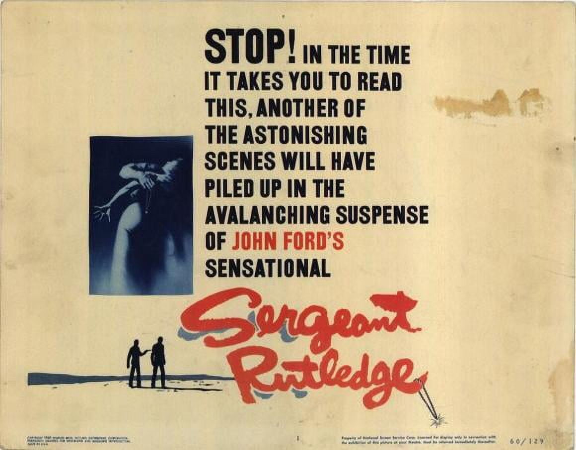 Sergeant Rutledge - movie POSTER (Style B) (11" x 14") (1960) - Walmart.com