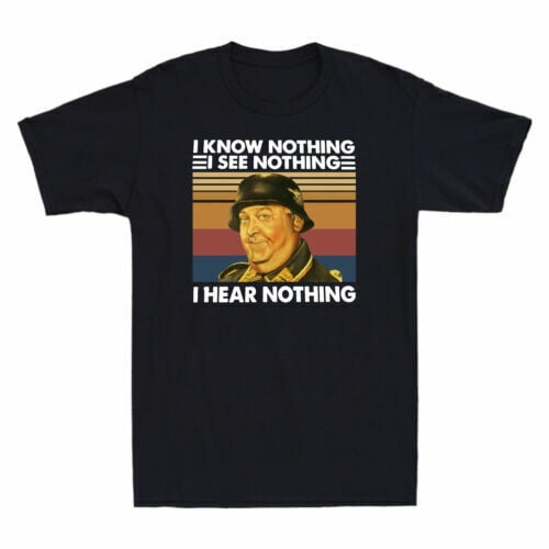 Sergeant Schultz I Know Nothing See Nothing Hear Nothing Vintage Men's ...