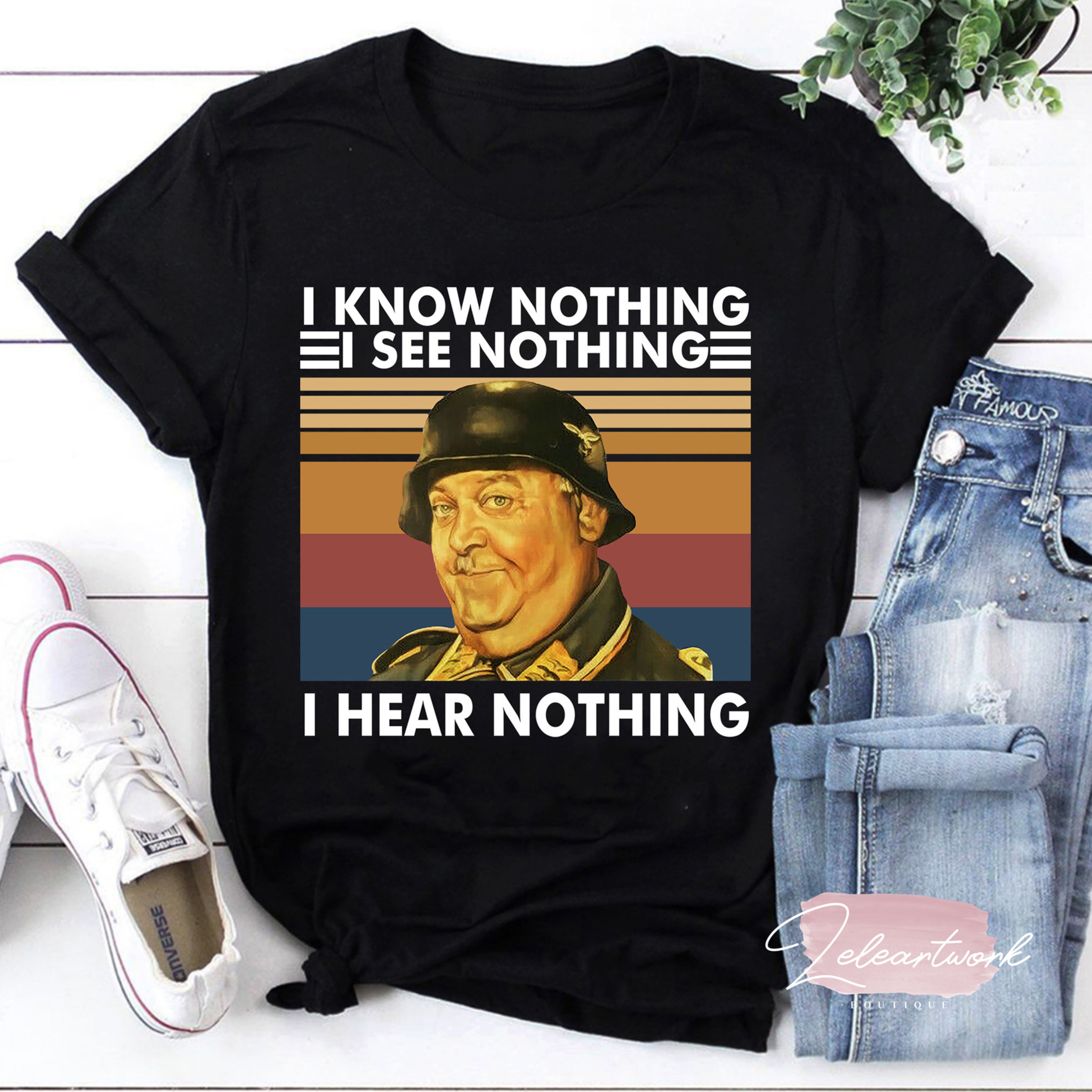 Sergeant Schultz I Know Nothing See Nothing Hear Nothing Vintage T ...