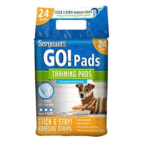 Sergeant's Go Pads Doggie Training Pads, 24-Count - Walmart.com