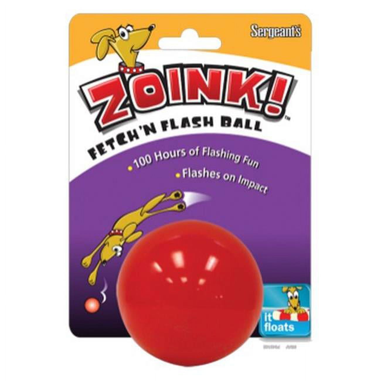 Sergeants Zoink Fetch n Flash Dog Ball, Red - Case of 12 - Walmart.com
