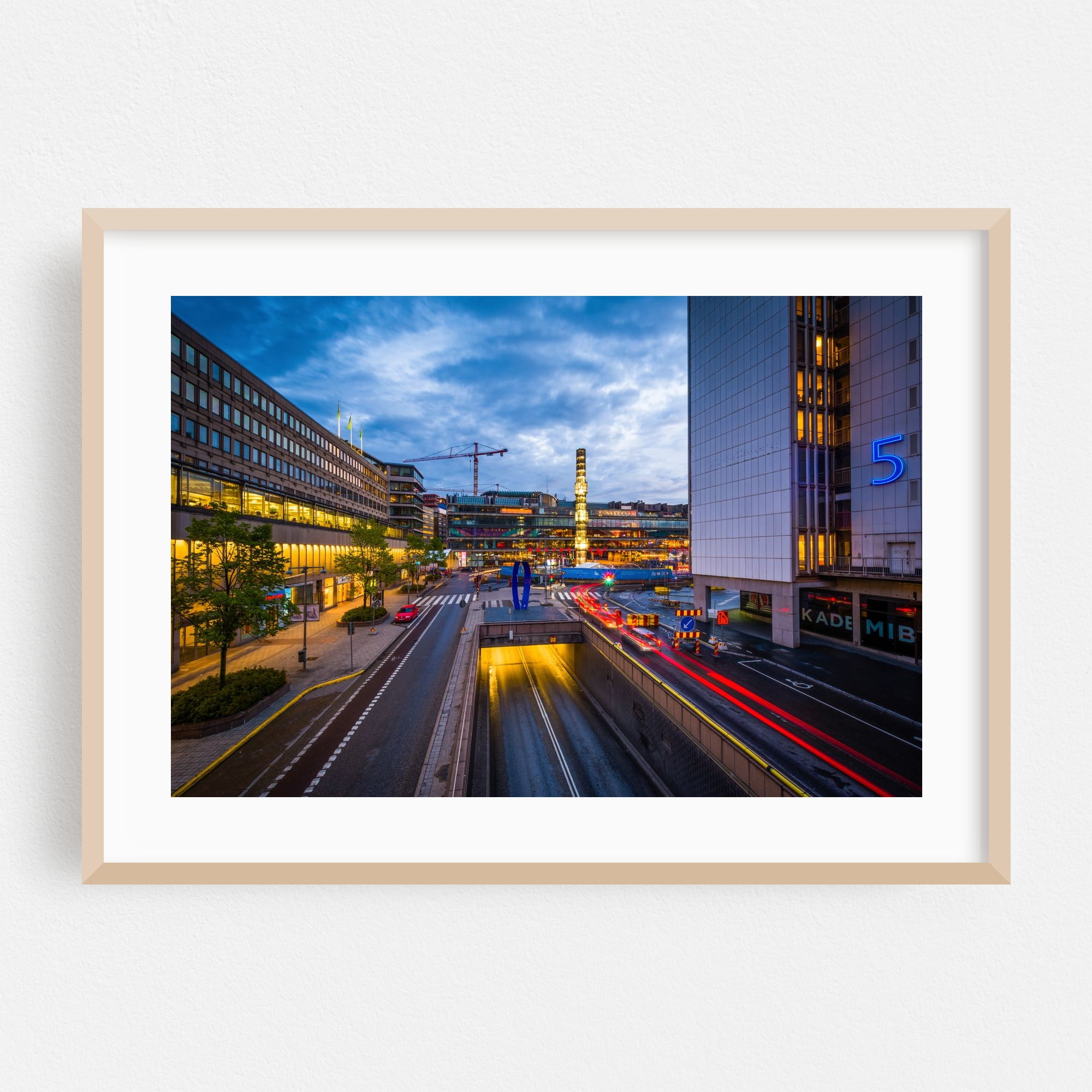 Sergels Torg 02 - Stockholm Sweden Photography Oak Framed Wall Art ...
