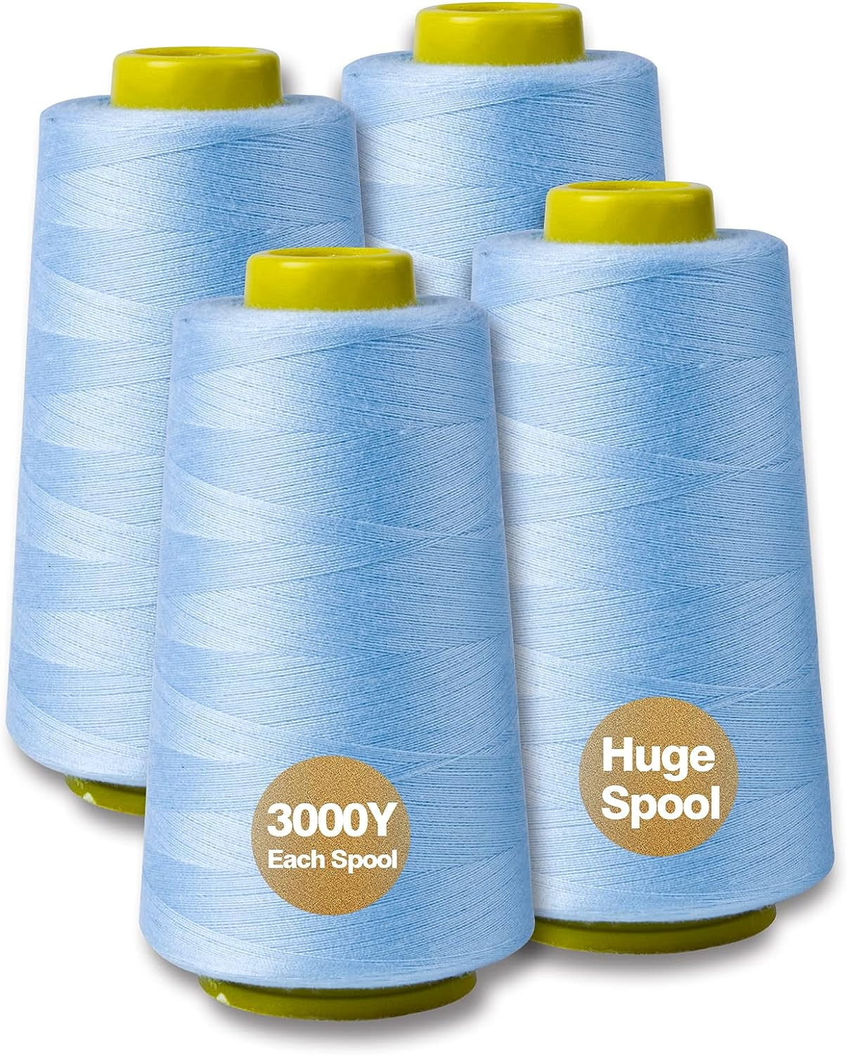 Serger Thread All-Purpose Thread for Sewing, Baby Blue Thread ...