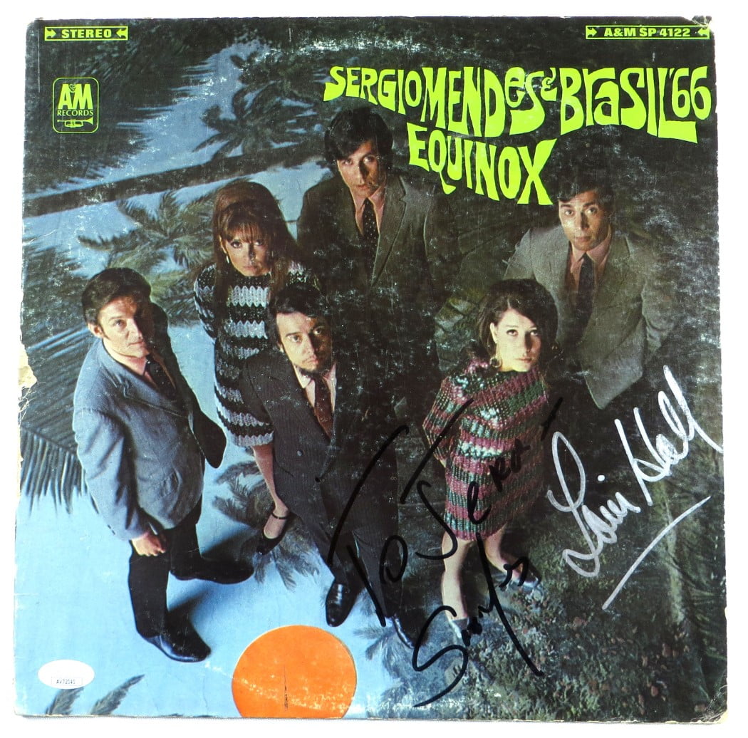 Sergio Mendes Lani Hall Autographed Record Album Cover Brasil '66 JSA ...