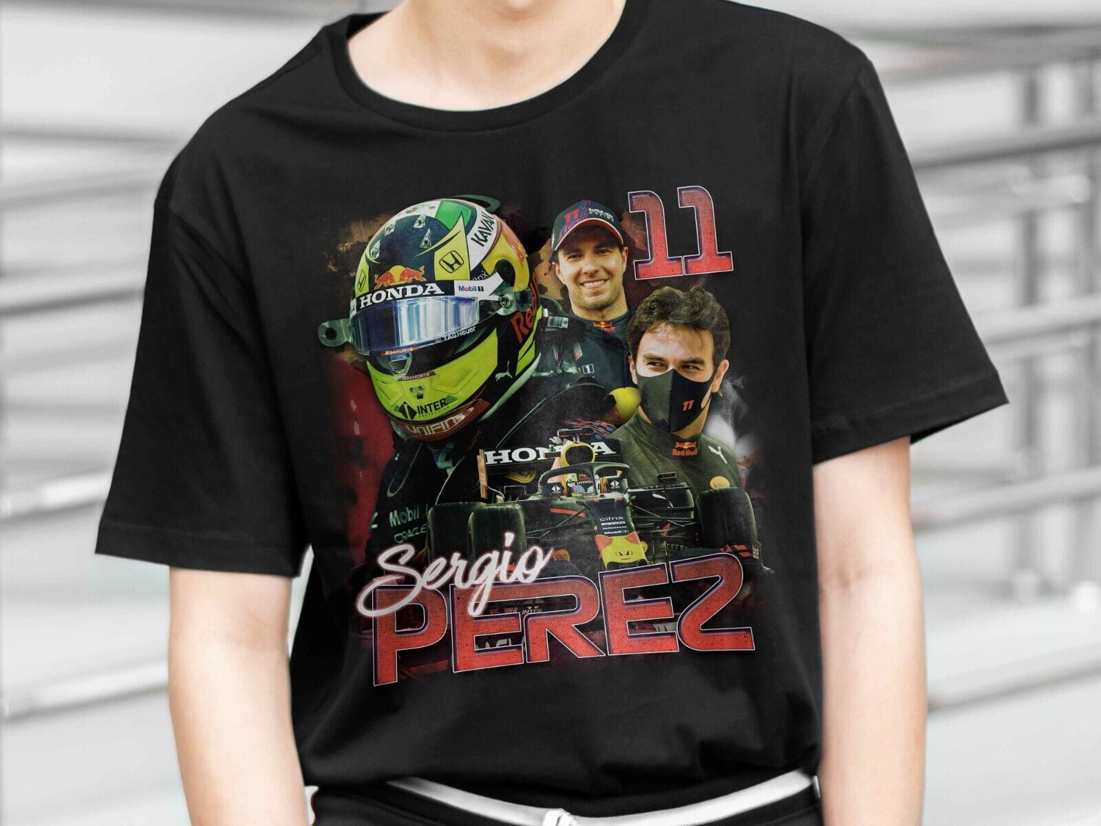 Sergio Perez Checo Red Bull Racing 90s Vintage Bootleg F1 Formula 1 Rap ...