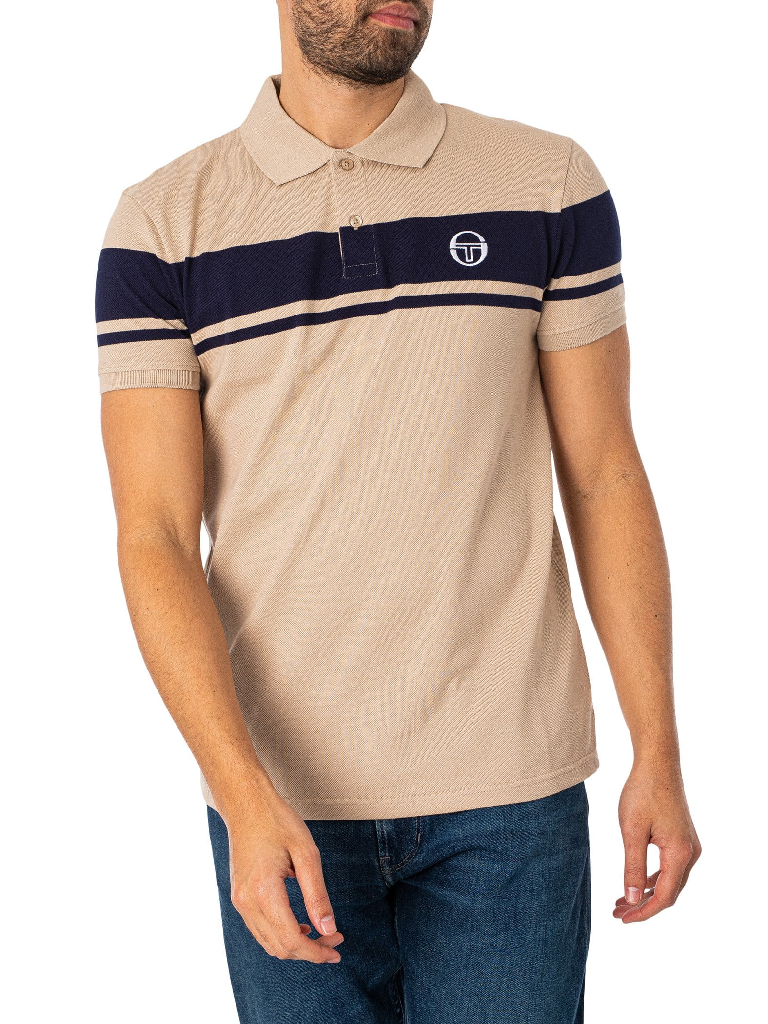 Sergio Tacchini Youngline Polo Shirt, Beige - Walmart.com