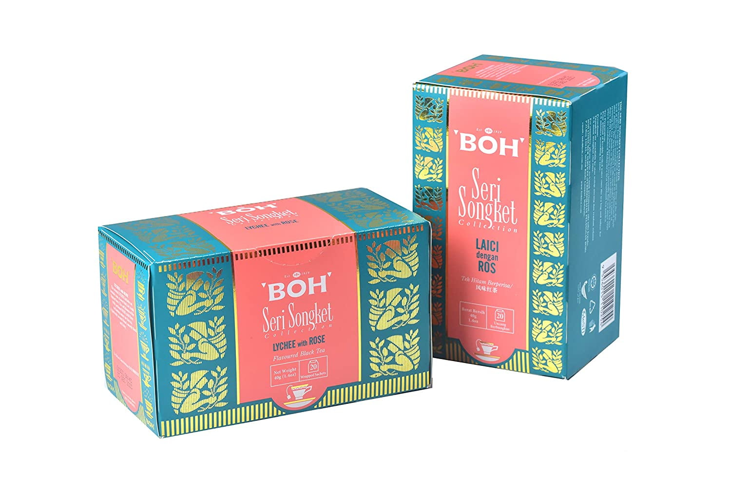 Seri Songket Lychee with Rose Black Tea Bags - Exotic Infusion of ...