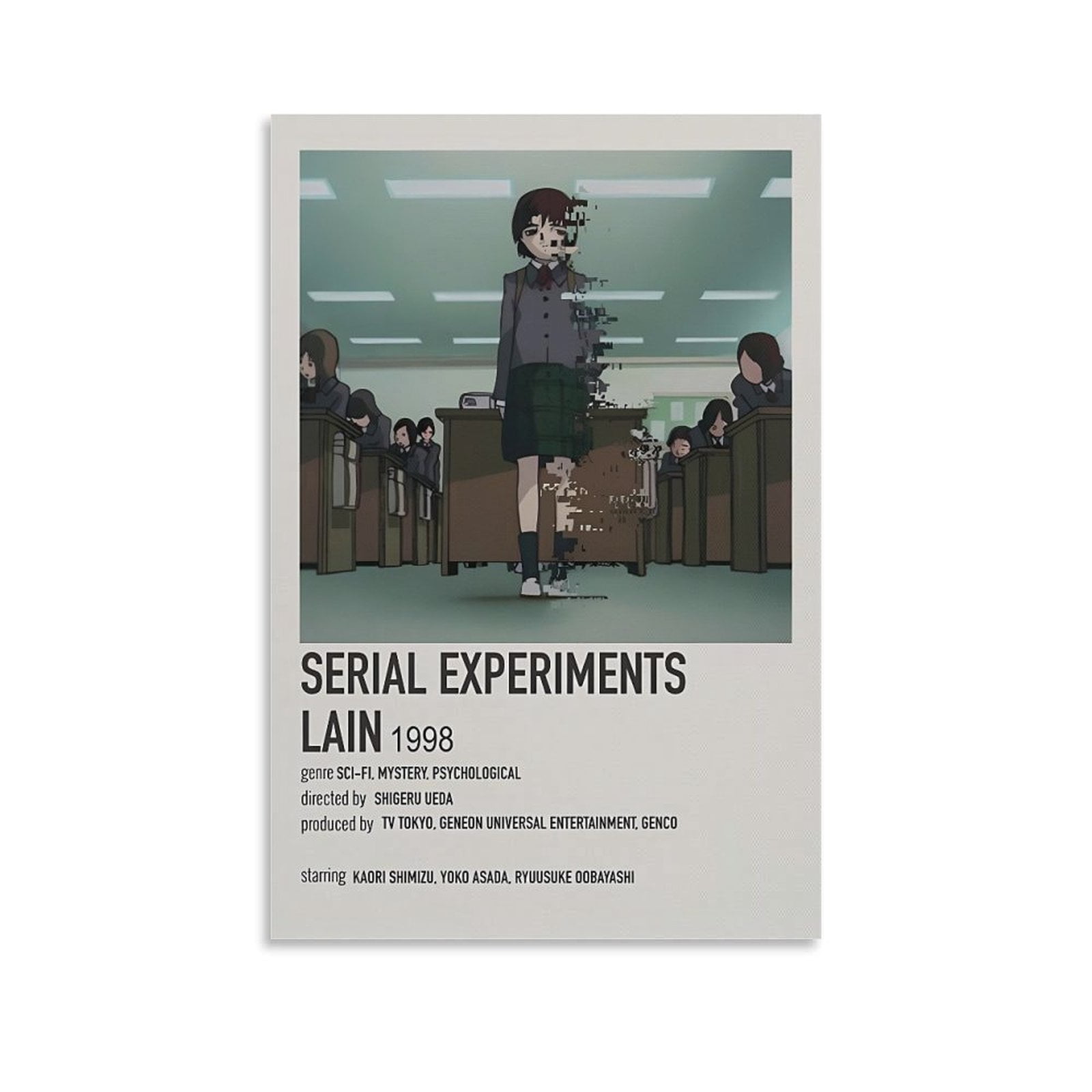 Serial Experiments Lain Poster Anime Lain Pictures Art Print Posters ...