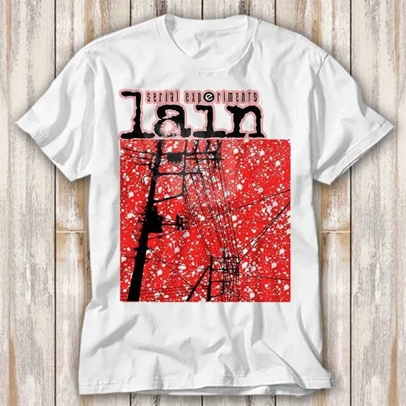 Serial Experiments Lain Street Electricity Road T Shirt Top Tee Unisex ...