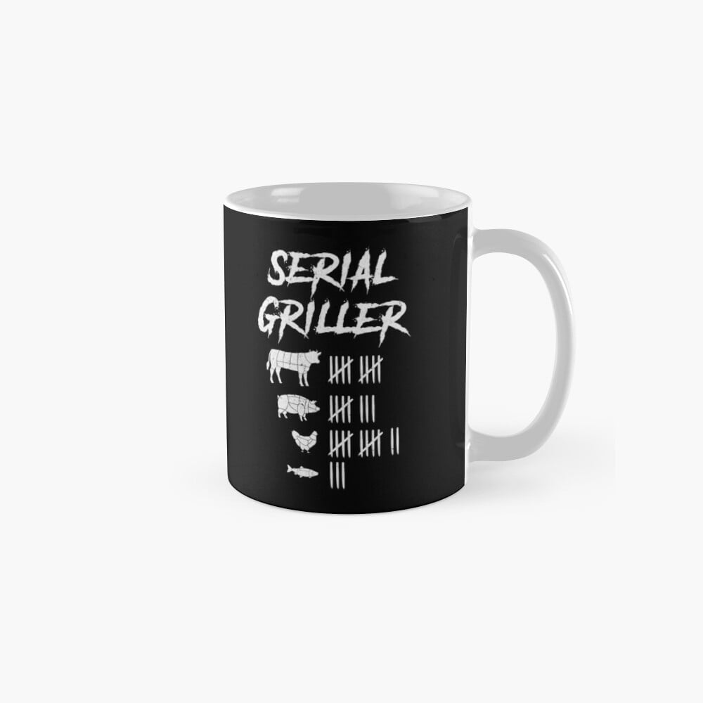 Serial Griller athers Day unny Grilling Grill BBQ Che Classic Mug ...