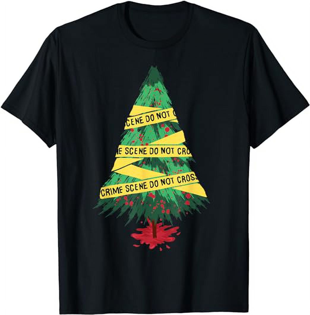 Serial Killer Shirt Christmas Tree Crime Scene True Crime T-Shirt ...
