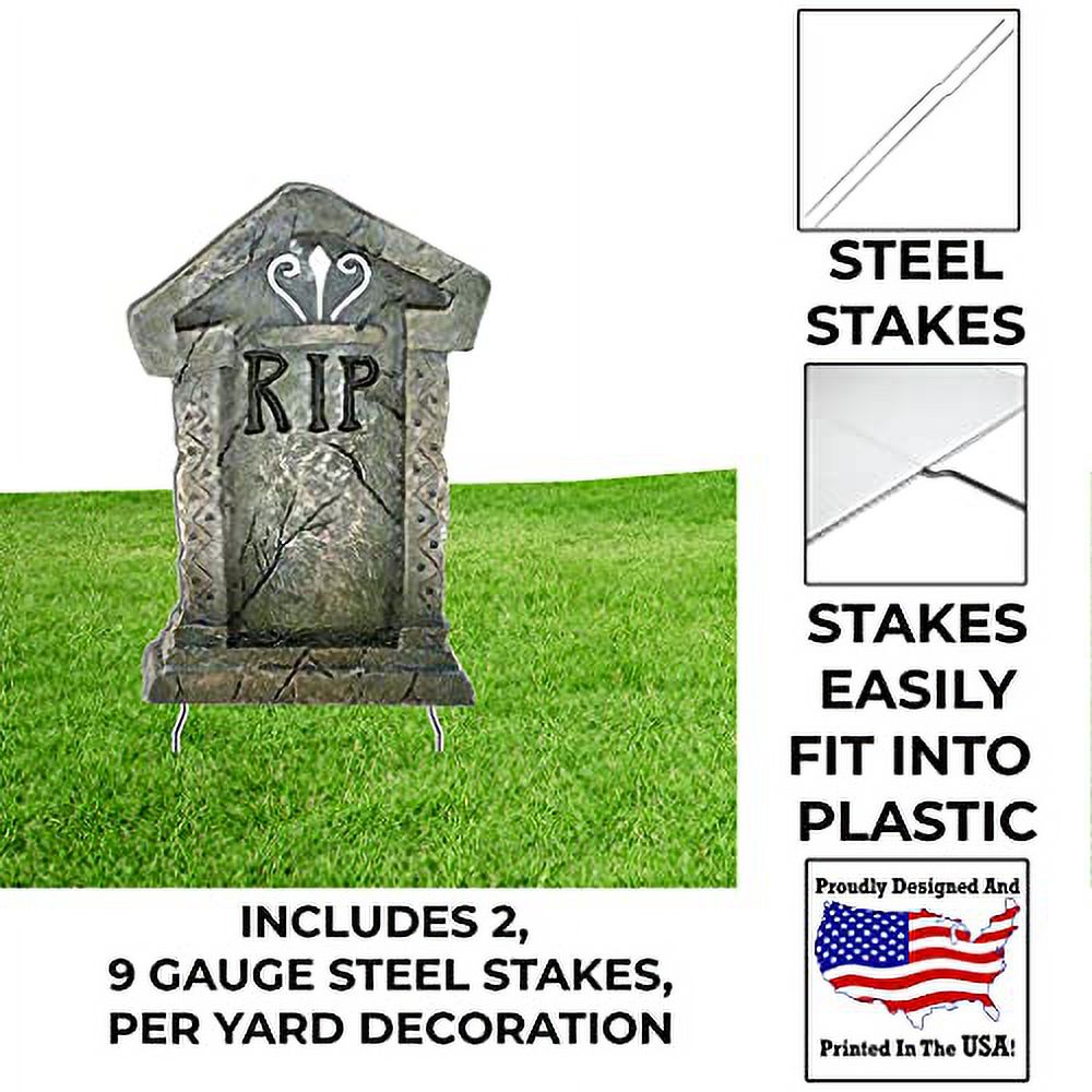 Serial Killer Tombstones - Halloween Yard Decoration - Set of 6, 21.3 ...