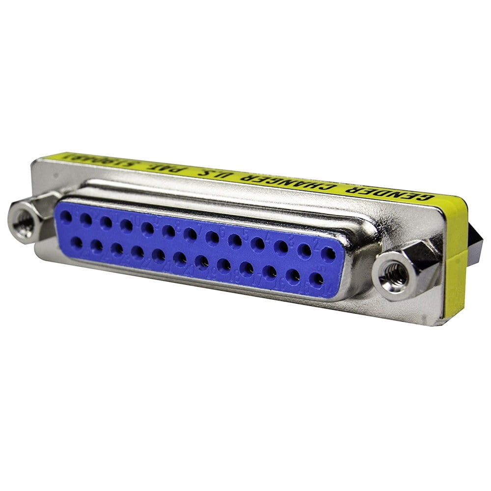 Serial Port Gender Changer Adapter (Female/Female) DB25, Nickel Plated ...