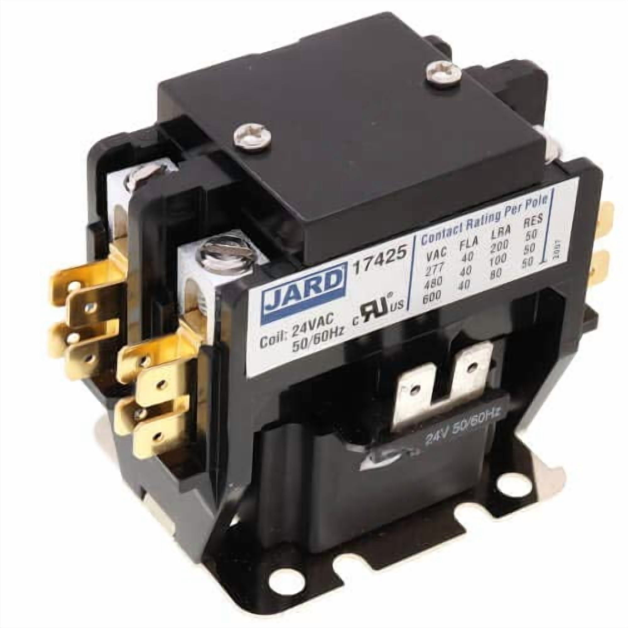 Series 173 2 Pole Definite Purpose Contactor w/Lugs (40A, 24V ...