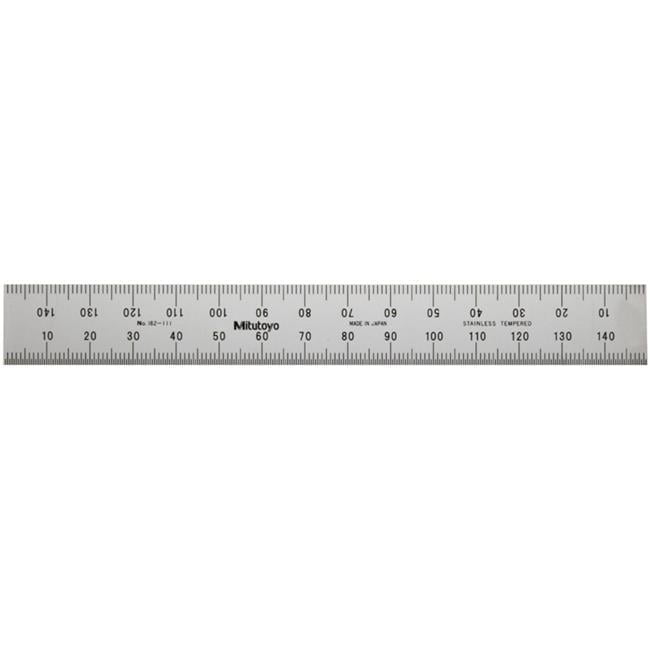 Series 182 Steel Rulers, 150 mm, Wide, Stainless Steel, Metric, Rigid ...