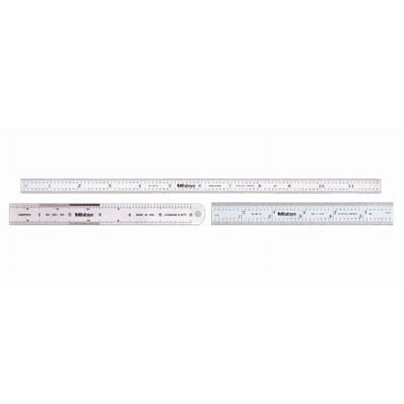 Series 182 Steel Rulers, 6 In, Wide, Stainless Steel, Inch/Metric ...