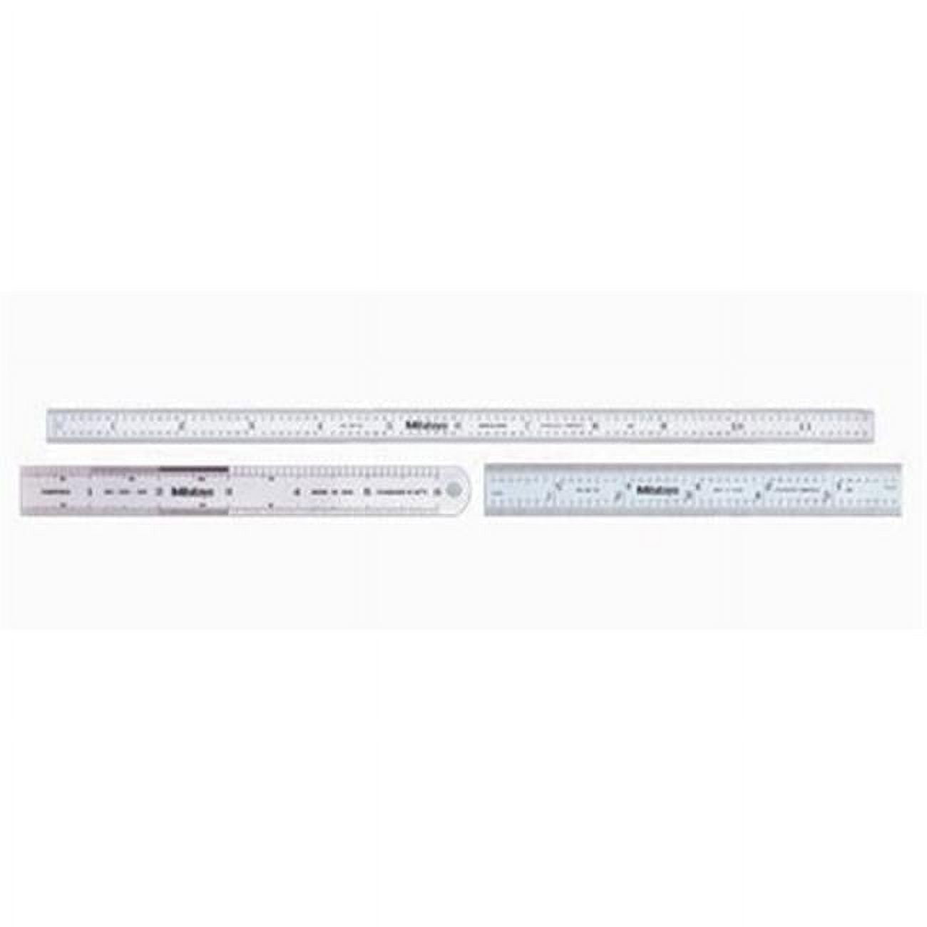 Series 182 Steel Rulers, 6 in, Wide, Stainless Steel, Inch/Metric ...