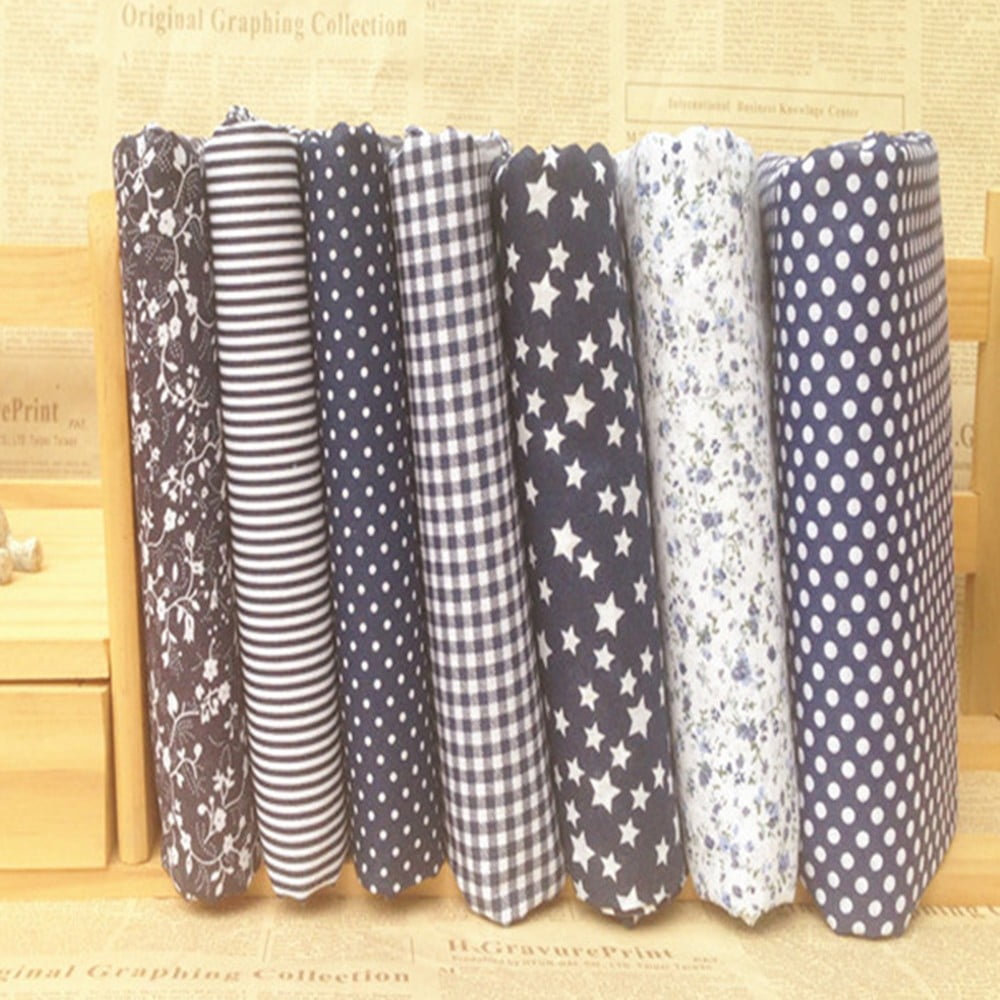 Series 7 pieces Assorted Pre-Cut Thick Tabby Bundle Charm Cotton Quilt ...
