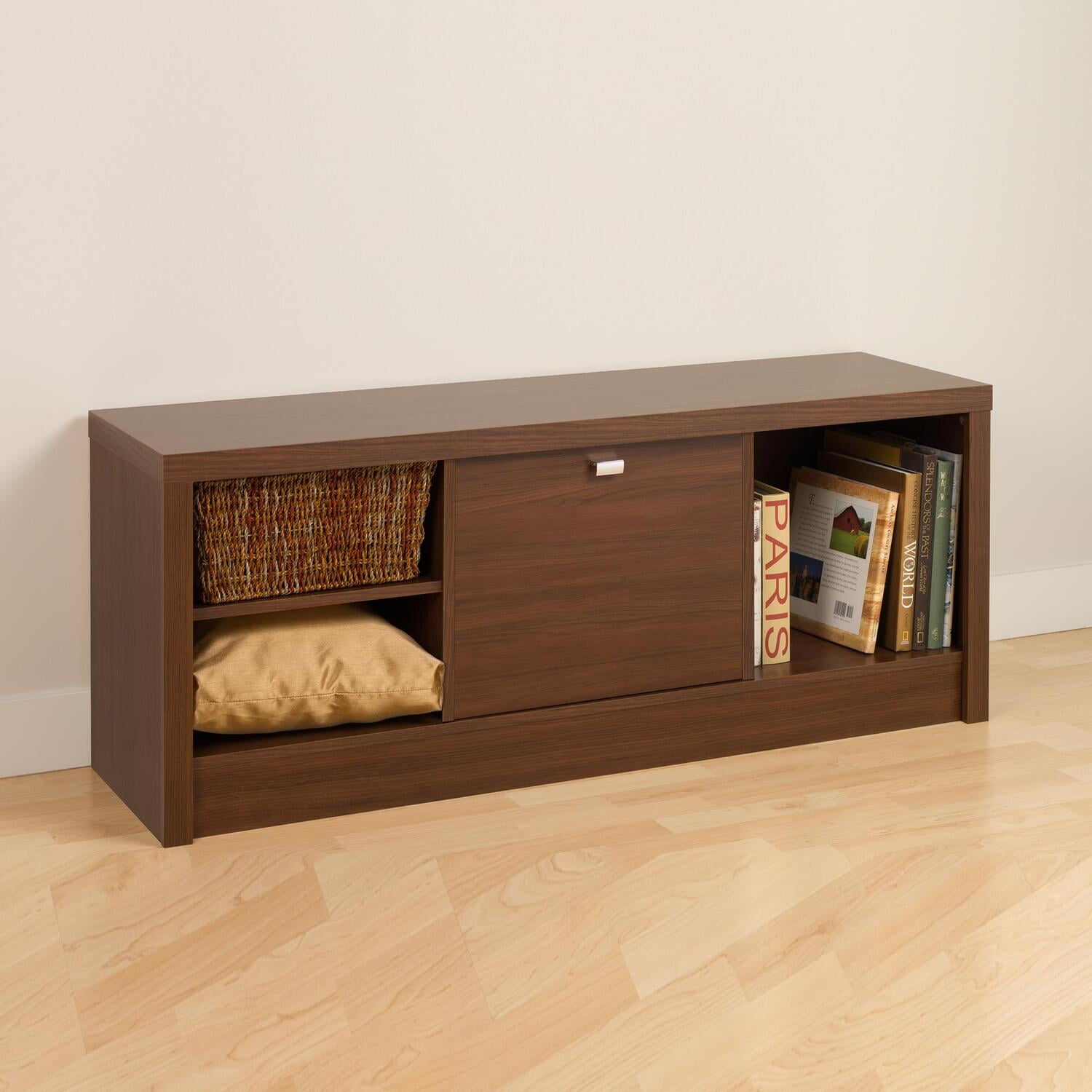 Series 9 Designer Cubbie Bench with Door - Finish:Warm Cherry-Finish ...