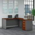 Series C 60W L Shaped Desk with Drawers in Hansen Cherry - Engineered ...