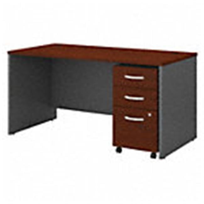 Series C 60W Office Desk with Drawers in Hansen Cherry - Engineered ...